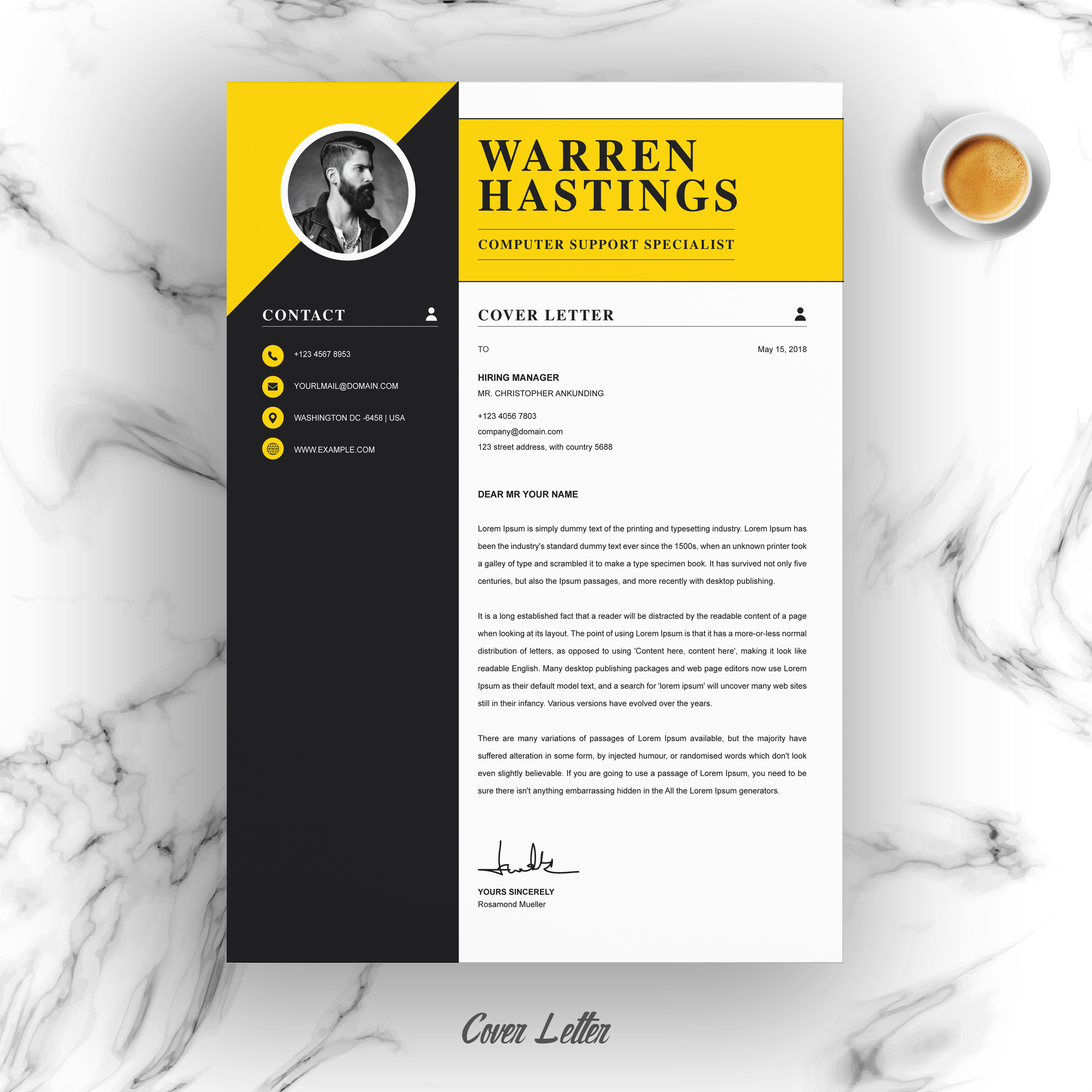 Professional Resume Template With Multiple File Formats ResumeInventor
