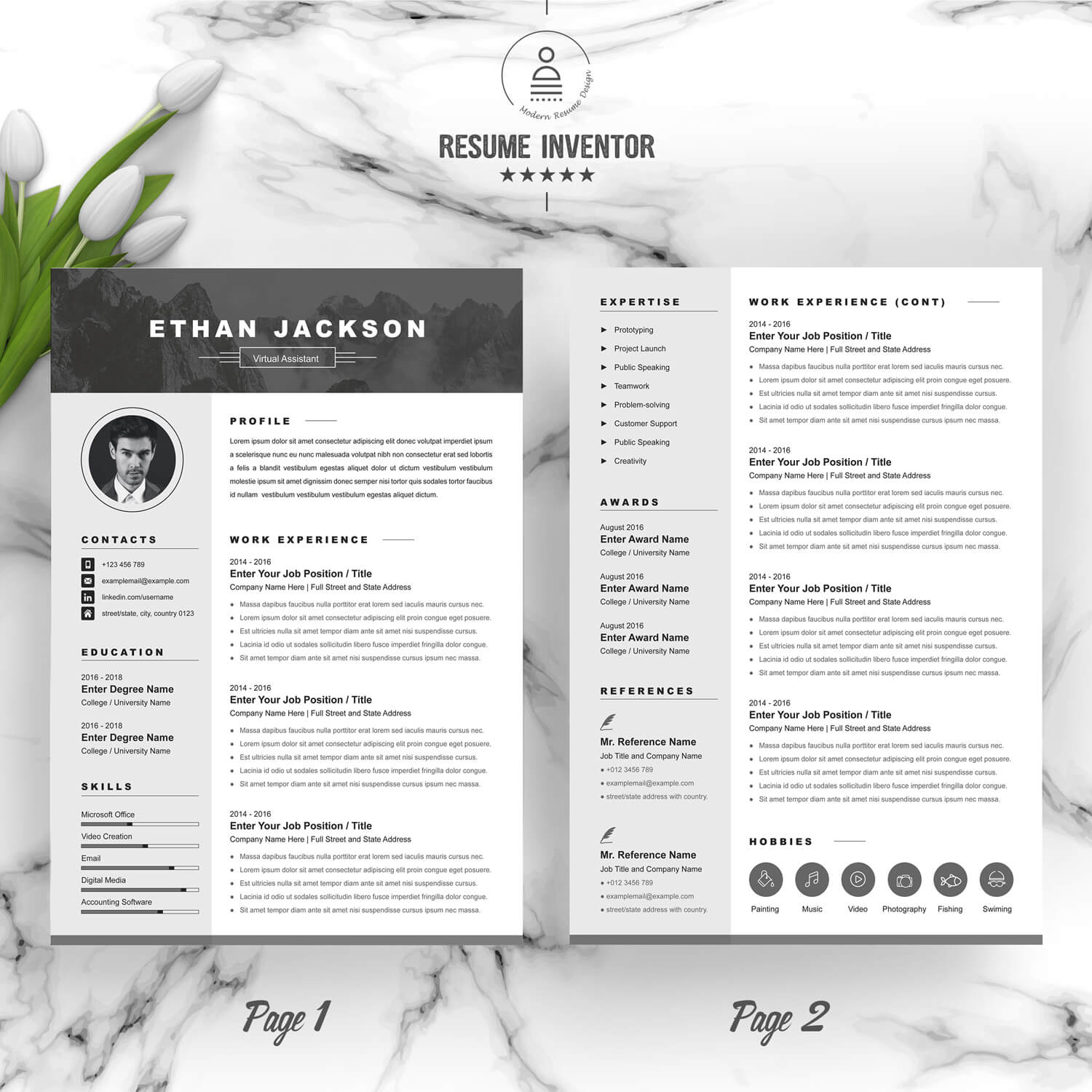 Virtual Assistant CV Template 2021 ResumeInventor